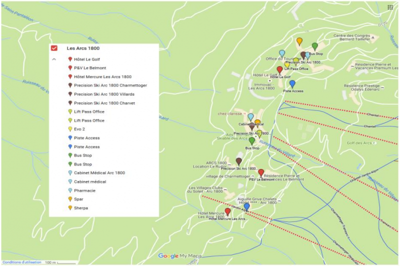 les-arcs-1800-village-map - Ski Weekends